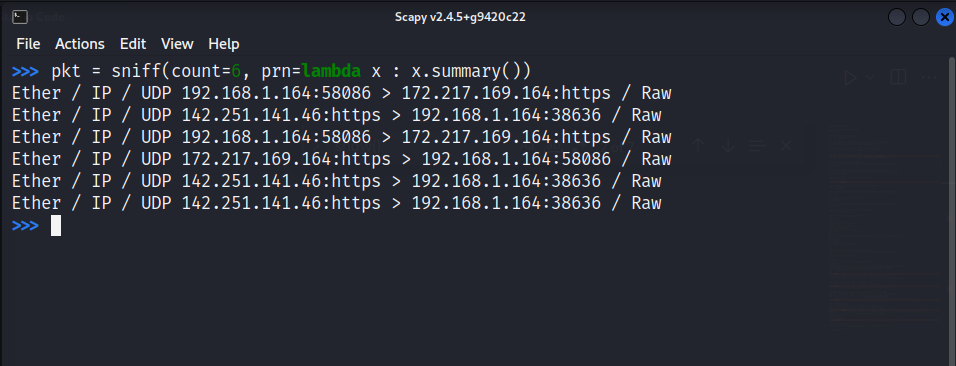 Modüller | scapy | CyberWorm