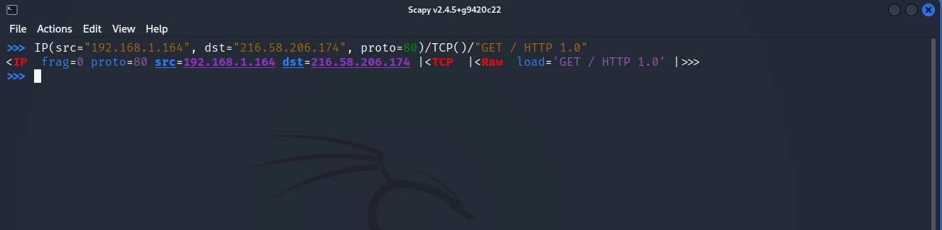 Modüller | scapy | CyberWorm