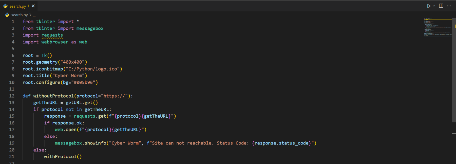 Uygulama 7 | Mini Tarayıcı | CyberWorm
