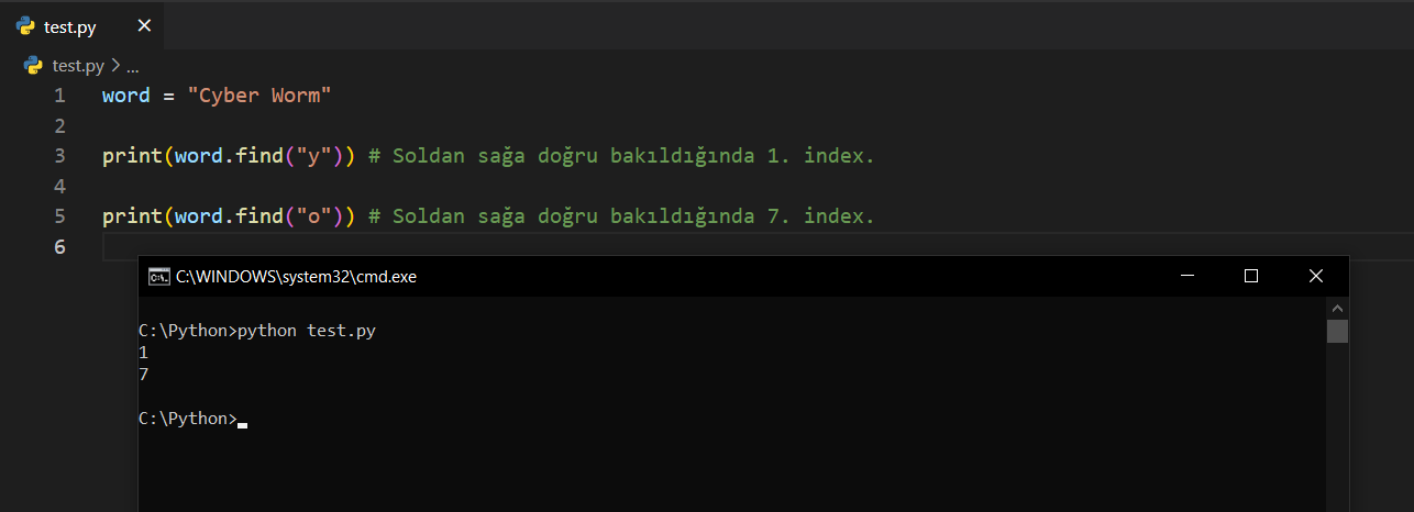 String Metotları | CyberWorm