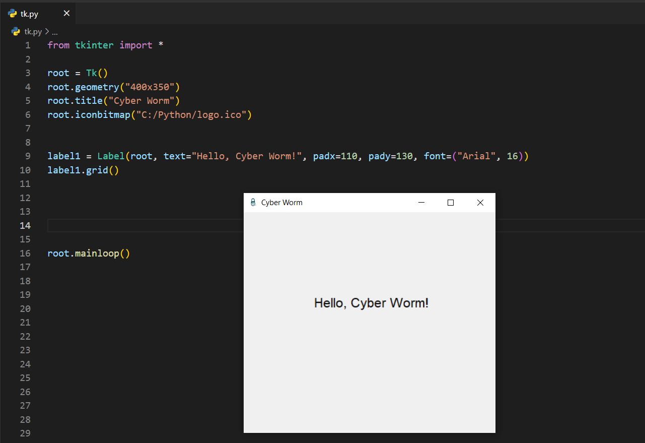 Modüller | tkinter | CyberWorm