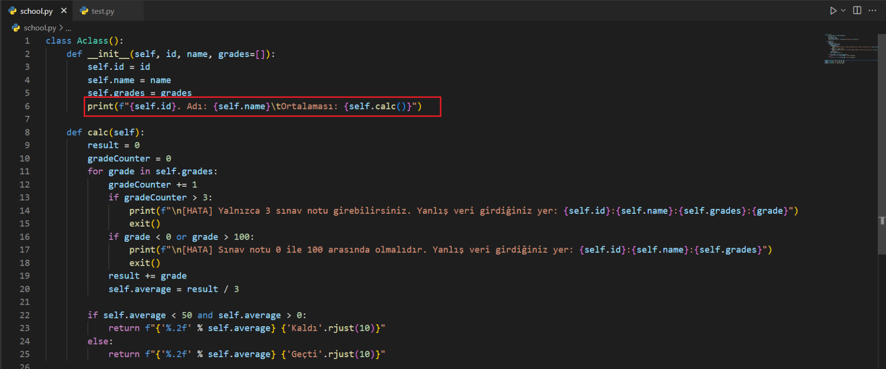 Uygulama 10 | Sınıftaki Öğrencilerin Geçme - Kalma Durumunu Hesaplama ...