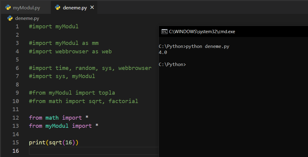 Modüller | Modüller ve import | CyberWorm