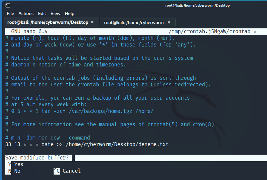 Cron - Crontab | CyberWorm