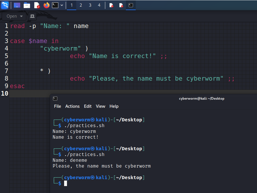 case - esac | CyberWorm