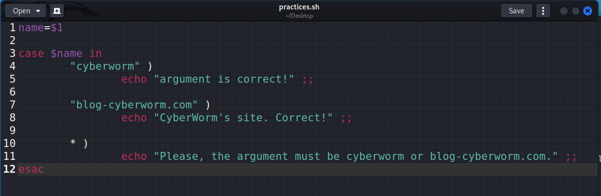 case - esac | CyberWorm