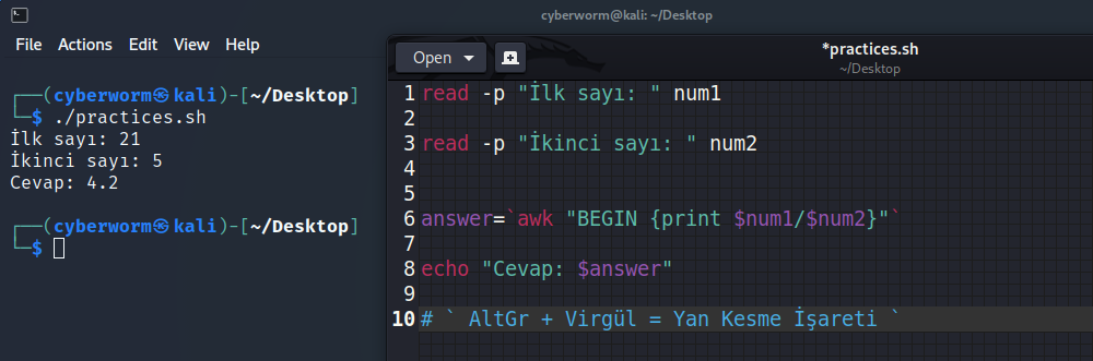 Bash ve Matematik | CyberWorm