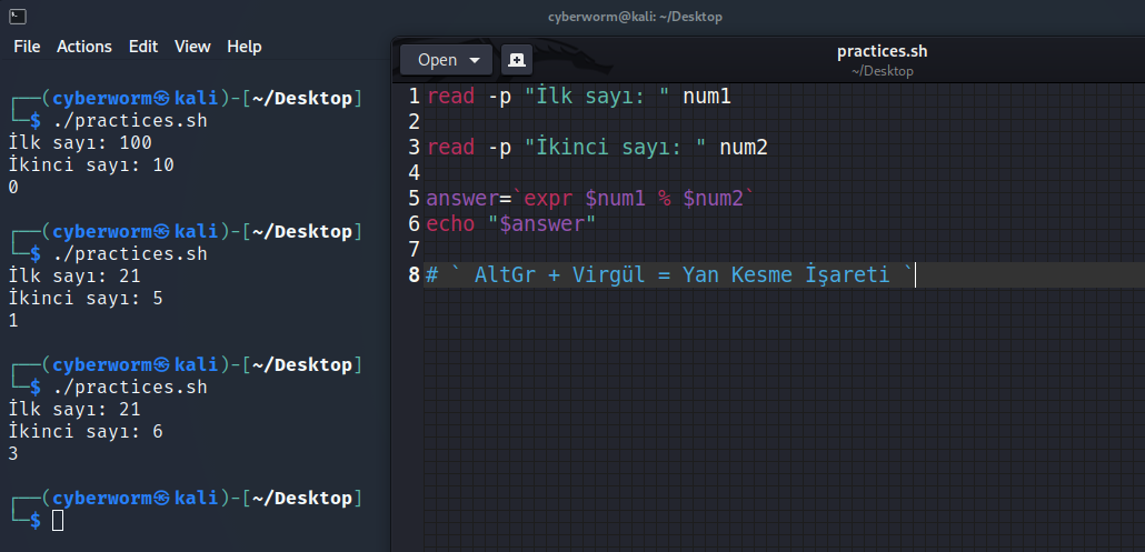 Bash ve Matematik | CyberWorm